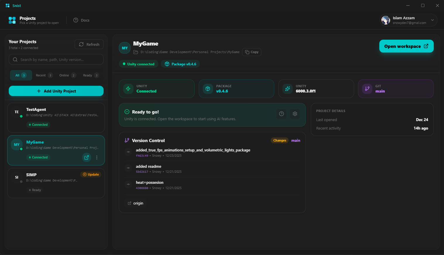Snist - AI-Powered Unity Development Assistant